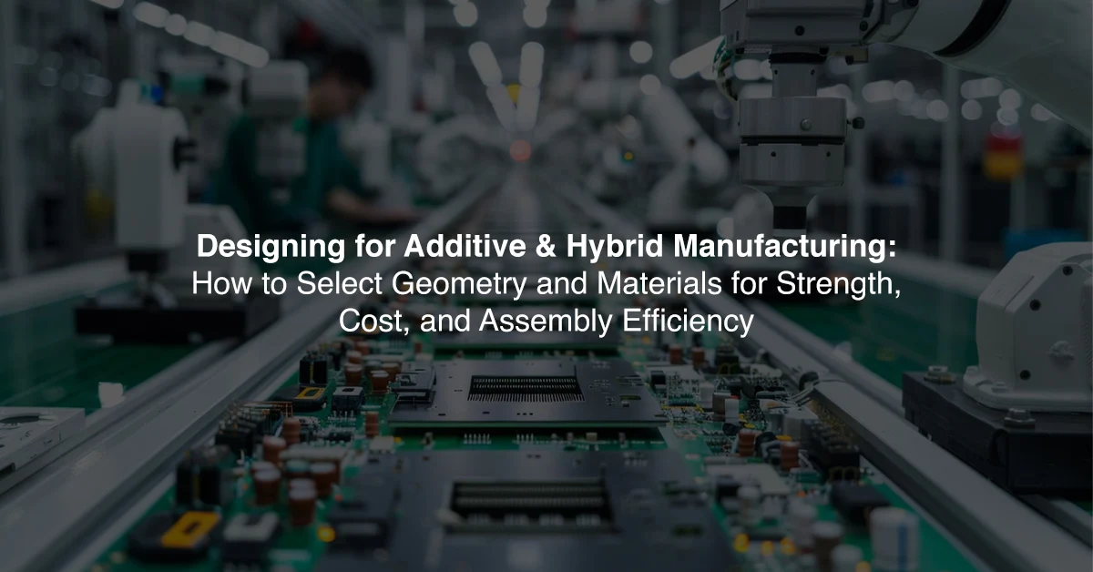Designing for Additive & Hybrid Manufacturing: How to Select Geometry ...